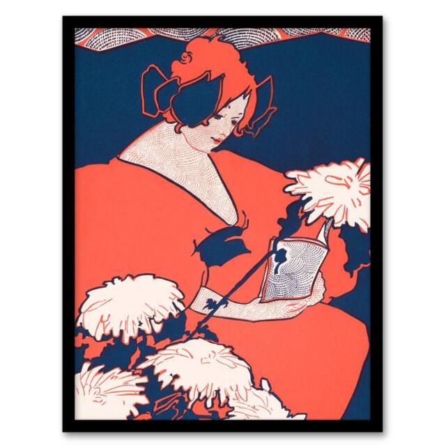 Artery8 Ethel Reed Framed Wall Art The Penny Magazine Cover Woman ...