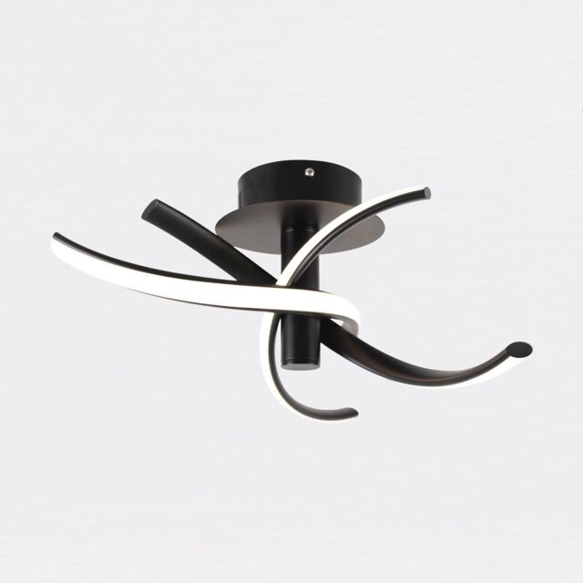 First Choice Lighting Matt Black LED Twist Ceiling Light by Debenhams ...