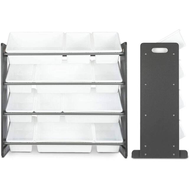 Havendro 4-Tier Kids Toy Storage Unit with 12 Boxes & Drawers by ...
