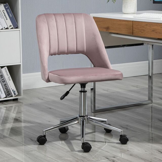 VINSETTO Mid-Back Swivel Home Office Chair Scallop Computer Chair in ...