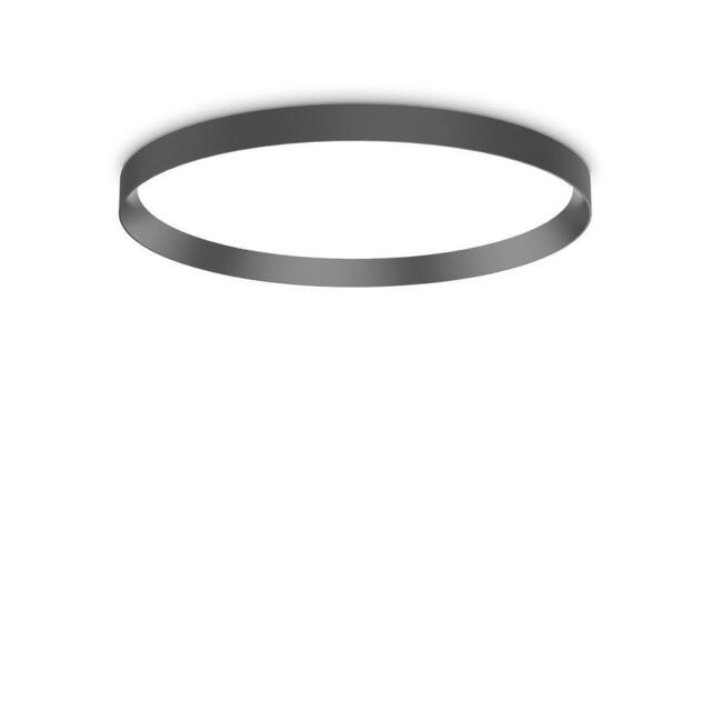 Netlighting Fly 60cm LED Flush Ceiling Light Black 2700K IP40 by ...