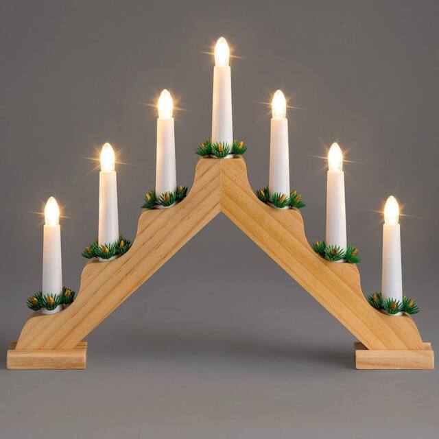 Hinsinc XMAS Christmas Candle Bridge Arch Led Pre Lit Decorations in ...