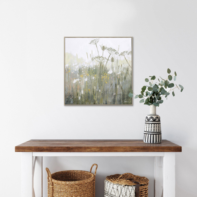 Peaceful Garden by Sabrina Roscino Framed Canvas Grey by Dunelm ...