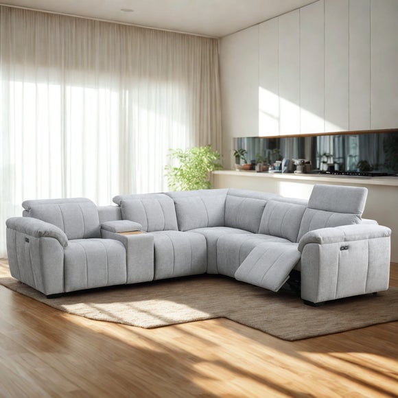 Harmony Power Recliner Corner Sofa by Dunelm | ufurnish.com