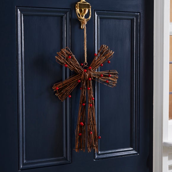 Hanging Rattan Bow by Dunelm | ufurnish.com