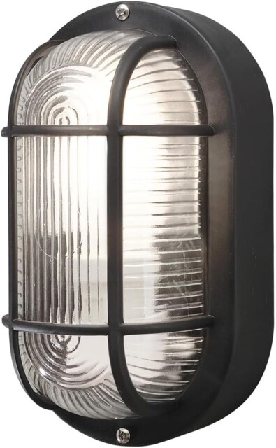 Konstsmide 7650-750 Elmas Bulk Head Outdoor Wall Light Mains Oval, by ...