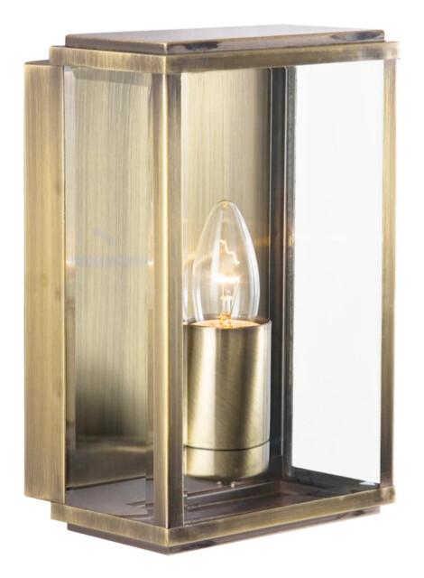 Outdoor Light Brass Box Wall Ip44 Antique Searchlight 8204ab by eBay ...