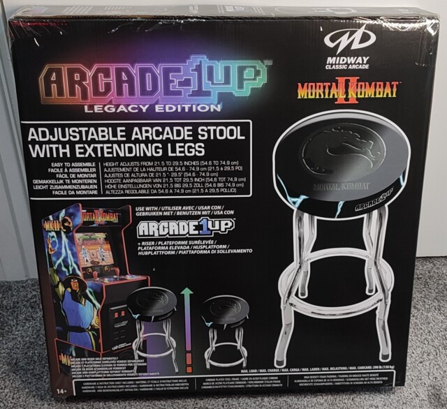 1 X Mortal Kombat Stool Arcade 1up Legacy Edition - Adjustable Easy by ...