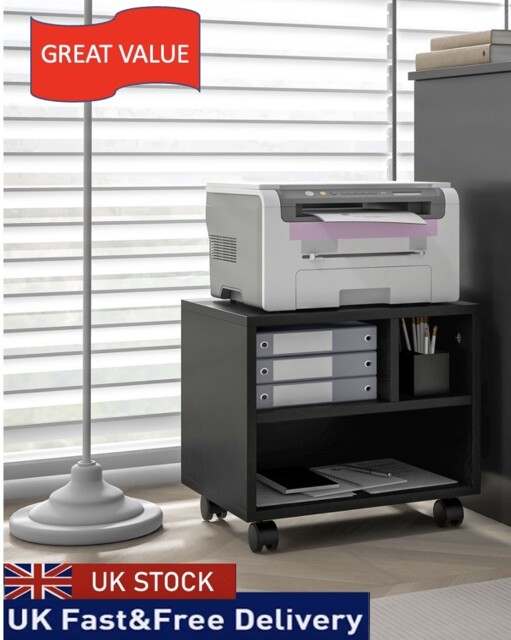 Printer Stand With Storage Printer Cart On Wheels For Home Office by ...