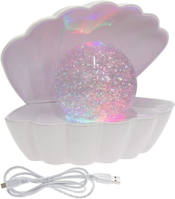 Seashell Colour Changing Led Mood Light - Glitter Graffit Pearl - by ...