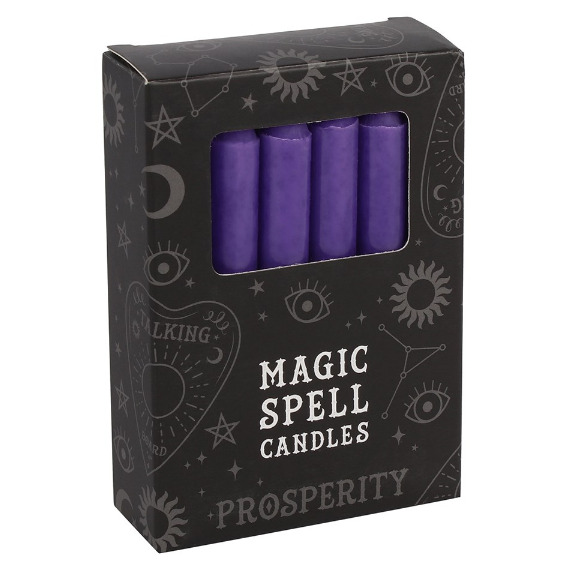 Spell Candles Box Of 12 Coloured Magic Spell Casting Pagan Altar Table ...