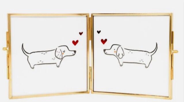 "Paperchase Bifold Puppy Love Gold Metal Photo Frame 4 X 4""" by eBay ...