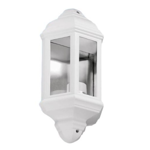 Eterna Half Lantern Wall Light Standard Or Pir - Black / White by eBay ...