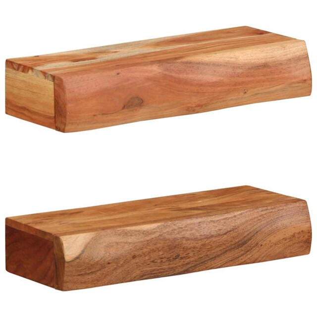 Wall Shelves Solid Wood Acacia Wall Floating Shelf Wall Shelf Unit by ...