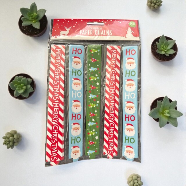 100 X Christmas Paper Chains Santa, Merry Christmas, Christmas Tree by ...