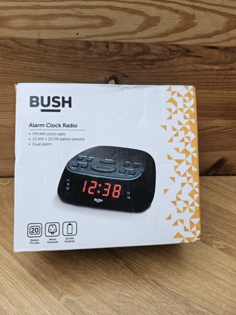 Bush Dual Alarm Sleep Timer Large Display Clock Radio With Fm/ Am And ...