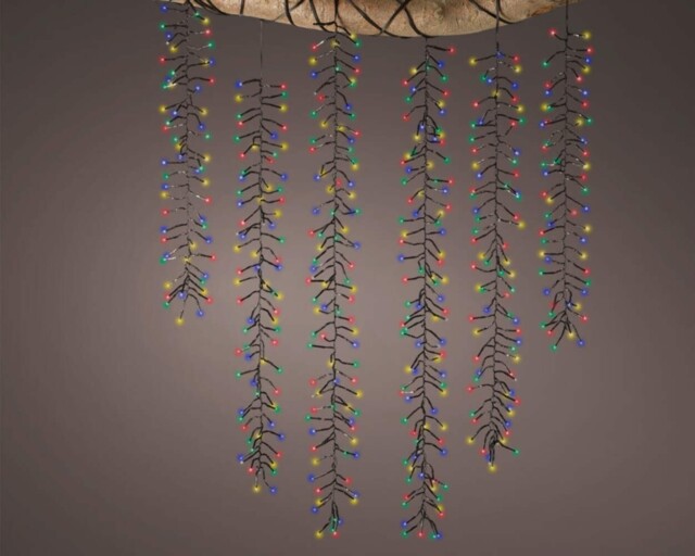 Lumineo 480l Led Cascade Lights Black/multi Coloured by eBay | ufurnish.com