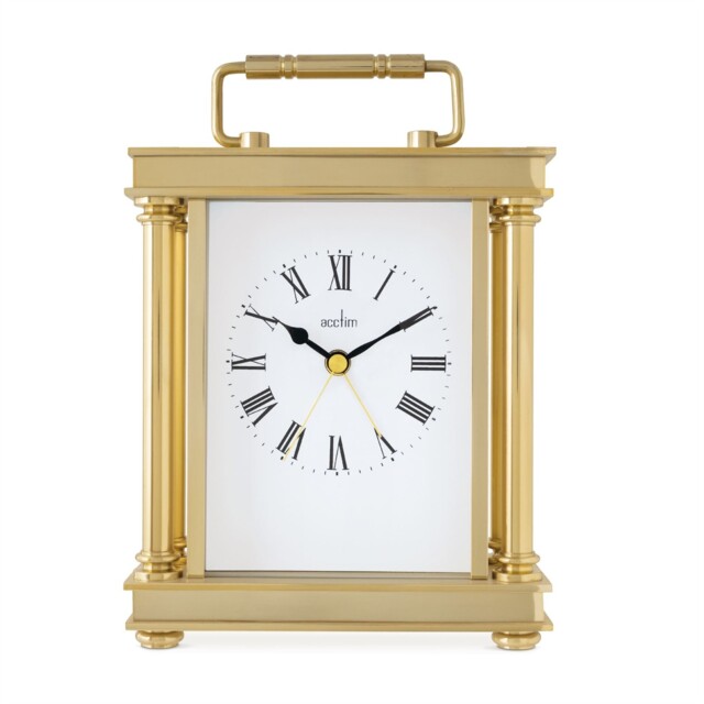 Acctim Mantel Clock Acctim Marlow Gold Finish Quartz Battery Mantel by ...