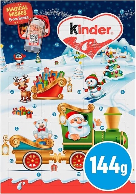 Kinder Chocolate Advent Calendar 144g - Countdown Advent Calender by ...