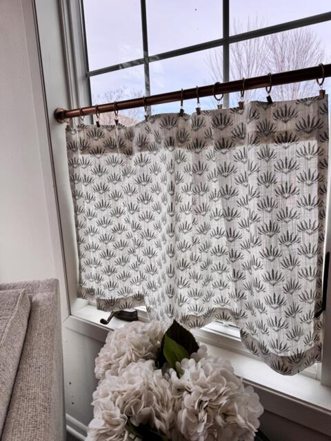 Dragon Block Print Cafe Curtain Farmhouse Tier Curtains by Etsy ...