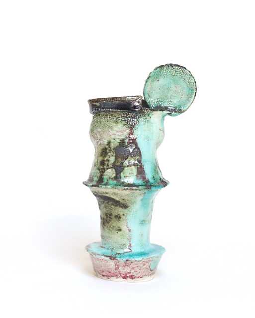 Ricca Okano Ceramic Vase Two-Tier Rustic Blue Abstract Art by Etsy ...