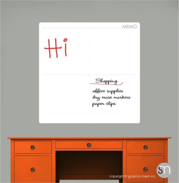 M O D Memo Dry Erase Decal - Erasable Surface Wall Decals By ...