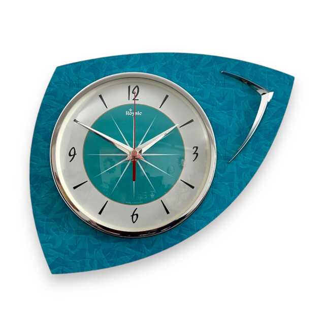 Turquoise Atomic Wall Clock Mid Century Modern by Etsy | ufurnish.com