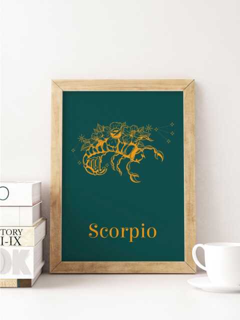 Scorpio Birthday Horoscope Zodiac Constellations Astrology Unframed ...