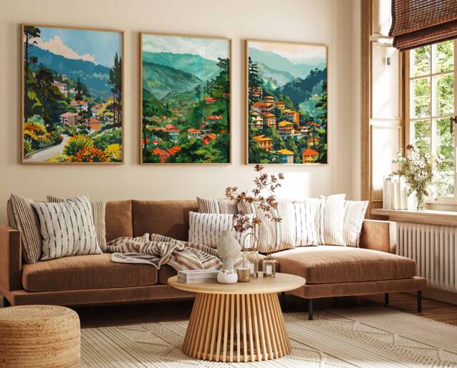 Set Of 3 Baguio Poster Set, Philippines Travel Prints, Art, Filipino ...