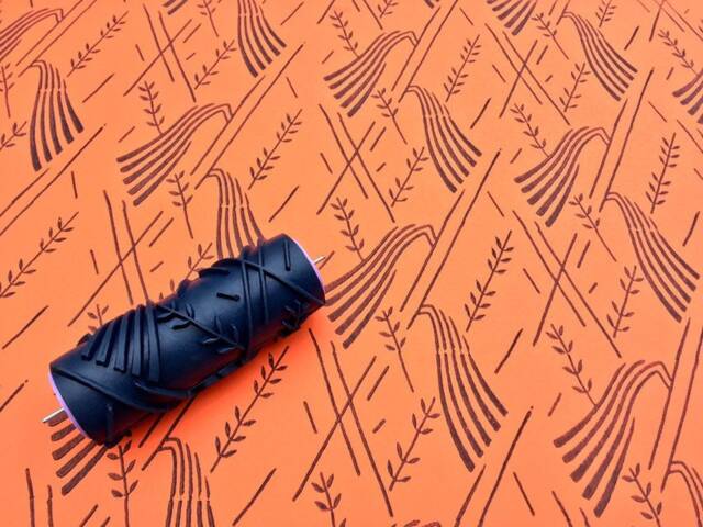 Pattern Paint Rollerno 7, Wing, Wall Decor, Rubber Roller, 15cm ...
