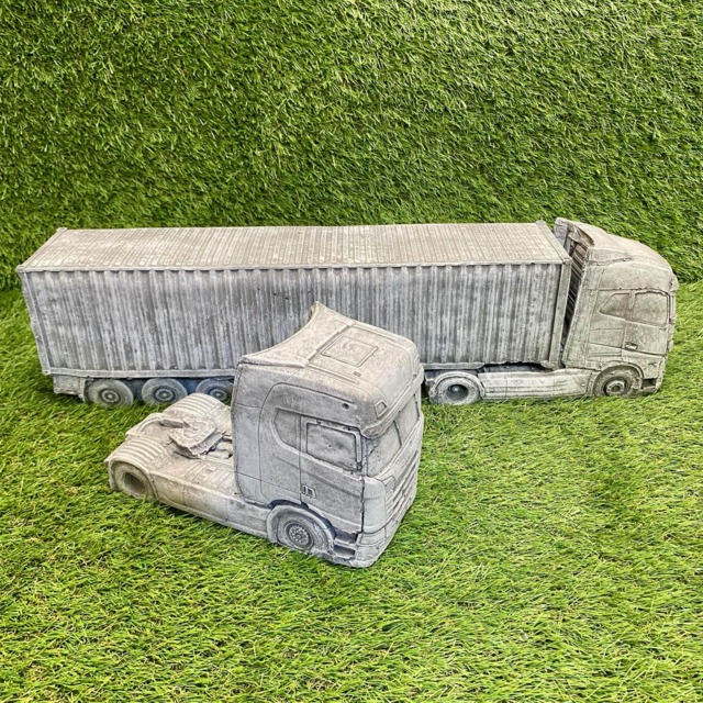 Large Concrete Truck Lorry & Transportation Cargo Ornament Sculpture ...