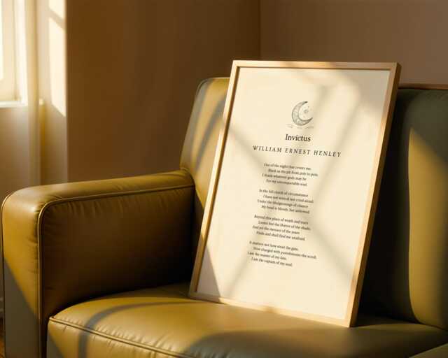 Invictus Poem Print, William Ernest Henley - Literary Wall Art ...