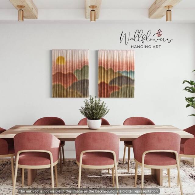 Dip Dye Tapestry Set Custom Color Fiber Art Wall Hanging by Etsy ...