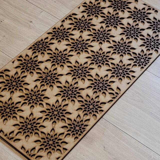 Lotus Flower Laser-Cut Mdf Panel Radiator Cabinet Screen Or Wall Art ...