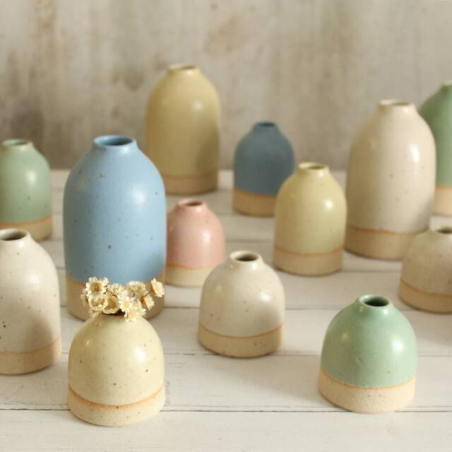 Ceramic Mini Bud Vase in Pastel Colours by Etsy | ufurnish.com