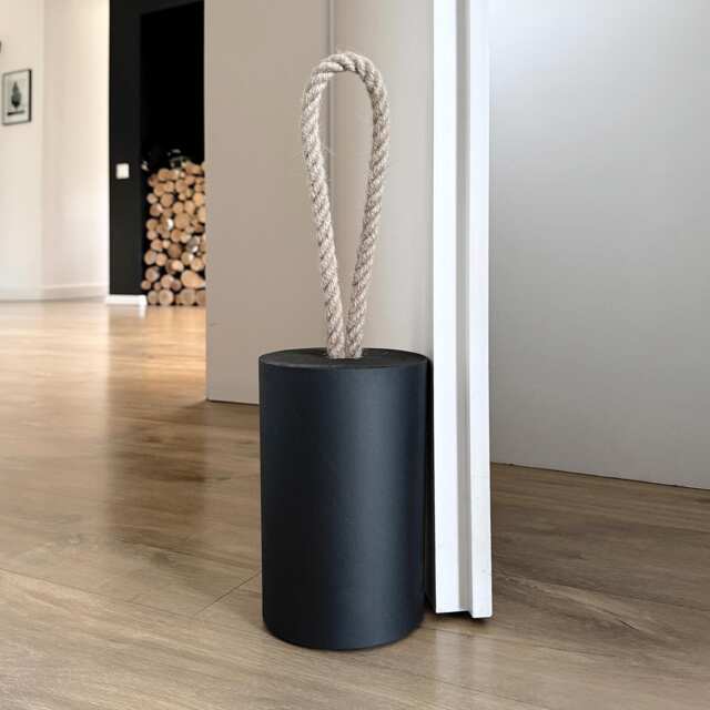 Extra Large Concrete Door Stop - Heavy Duty Modern Sculpture With Rope ...