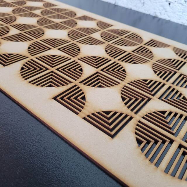 Laser-Cut Retro Illusion Mdf Panel Radiator Screen, Wall Art - 2Ft X ...