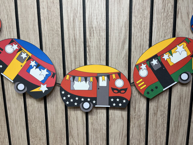 Superhero Caravan Paper Bunting, Colorful Kids Garland by Etsy ...