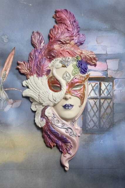 Venetian Peacock Mask Eco Resin Jesmonite Wall Art by Etsy | ufurnish.com
