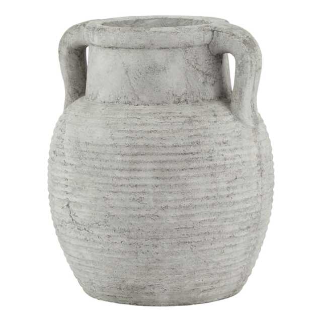 Rustic Stone Amphora Pot Vase Greek Style Grey For Home Decor Flowers ...