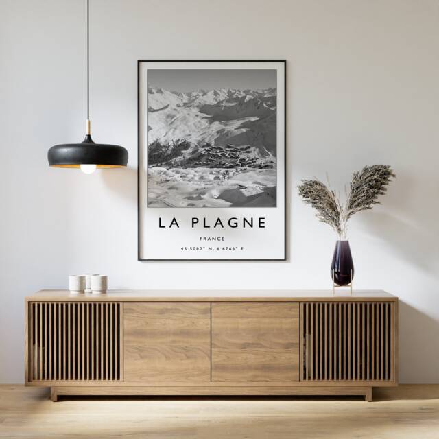 La Plagne Ski Print French Alps Travel Poster by Etsy | ufurnish.com