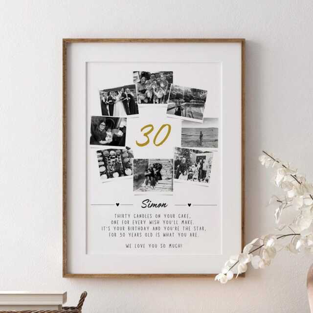 Personalised 30Th Birthday Collage Gift, Gift For Son Daughter by Etsy ...