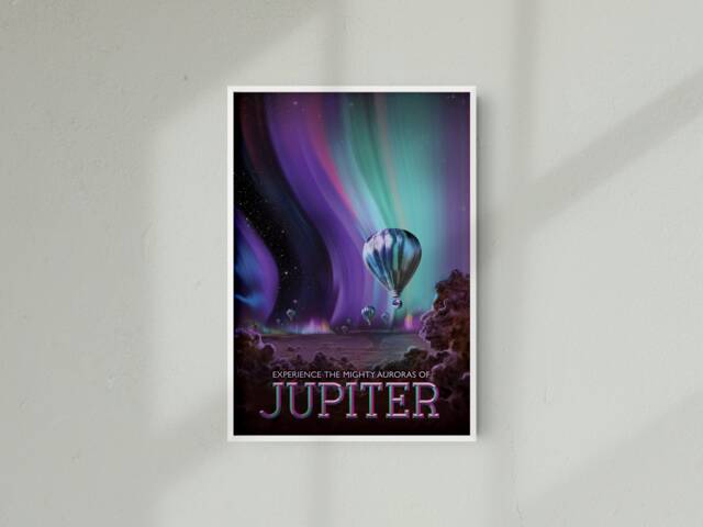 Retro Jupiter Travel Poster Nasa Space Tourism Print by Etsy | ufurnish.com