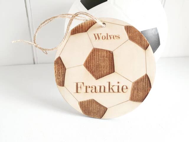 Personalised Football Team Name Sign - Wooden Kids Bedroom Decor by ...