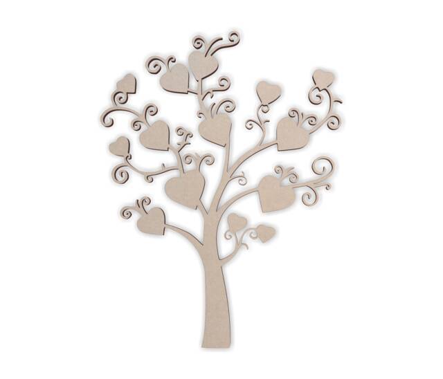 Wooden Heart Tree Wall Decor Unfinished Mdf Cutout by Etsy | ufurnish.com