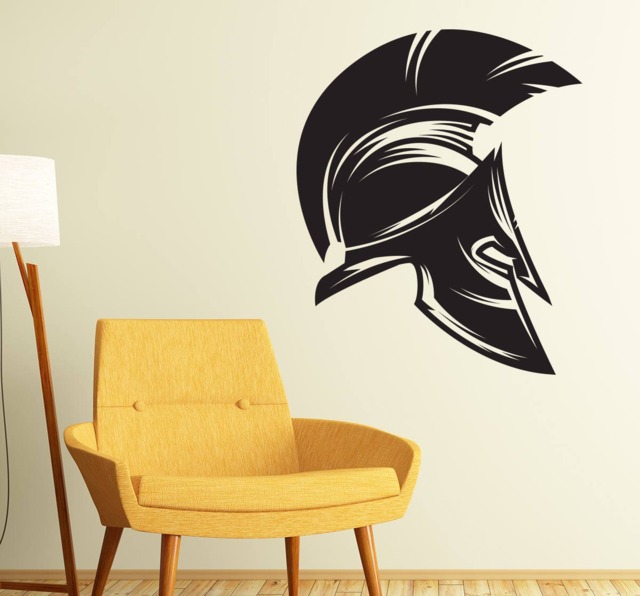 Spartan Helmet Wall Decal - Gladiator History Vinyl Decor by Etsy ...