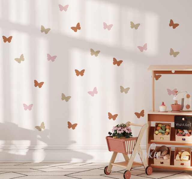 Butterflies Decal - Choose Your Color, Butterfly Decals, Stickers, Wall ...