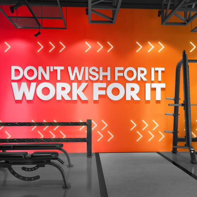 Work For It, Signs, Gym Wall Art, Hangings, Decor, Gym, Stickers, 3D ...