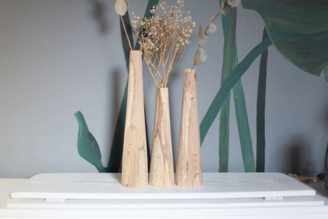 Handmade Wood Vase Set Rustic Carved Home Decor by Etsy | ufurnish.com