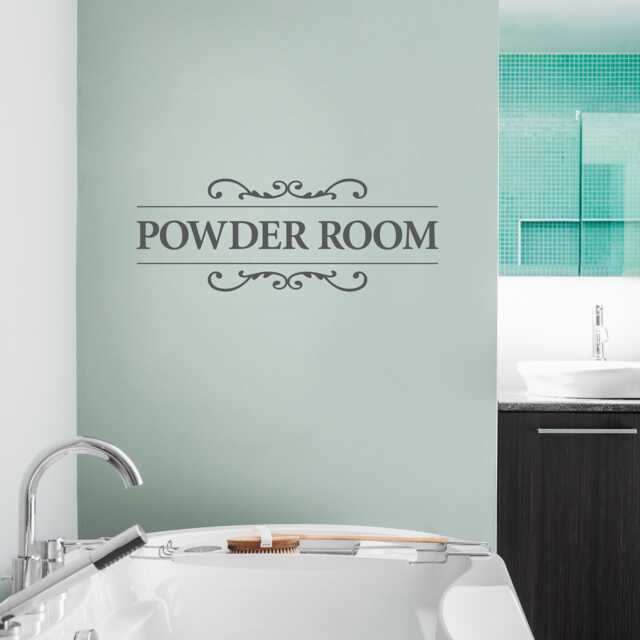 Powder Room Vinyl Decal - Bathroom Wall Decor by Etsy | ufurnish.com